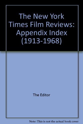 The New York Times Film Reviews: Appendix Index (1913-1968) : Amazon.es ...