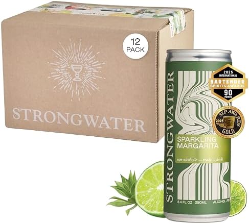 Strongwater Sparkling Non Alcoholic Margarita to Go - 12 Pack Cans (8.4 ...