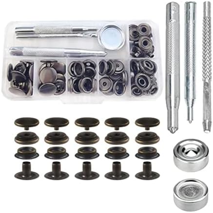 Amazon.co.jp: Samcos Jumper Snaps, Stainless Steel Metal Buttons, Black ...