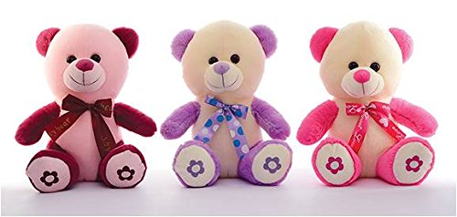 Buy Dimpy Stuff BEAR WITH FLOWER EMB -EduToys (Purple) Online at Low ...