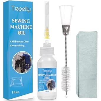 Tiepetly Sewing Machine Oil with Needle Tip and Double Head Brush, Fine ...
