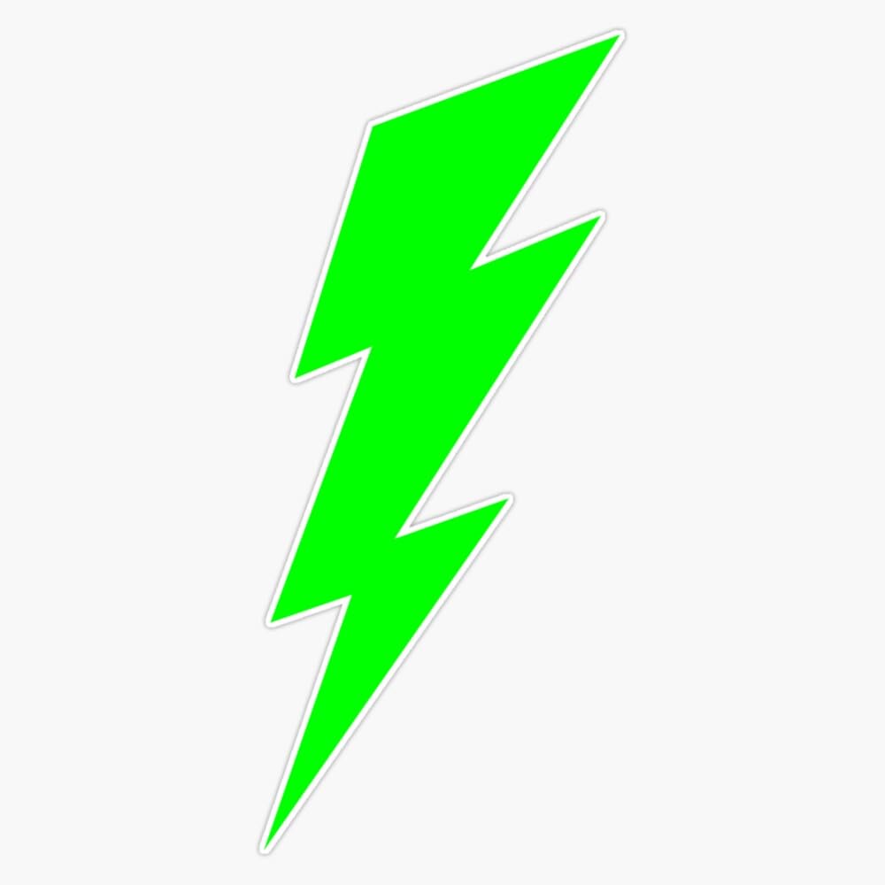 Amazon.com: Neon Green Lime Lightning Bolt Sticker Vinyl Waterproof Sticker Decal Car Laptop ...