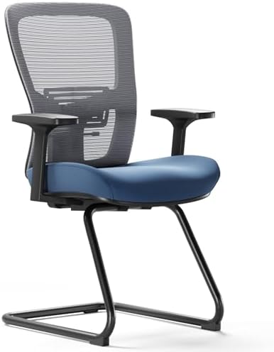 LarkLeaves Mesh Desk Chair No Wheels, Comfy Office Guest Chair with ...