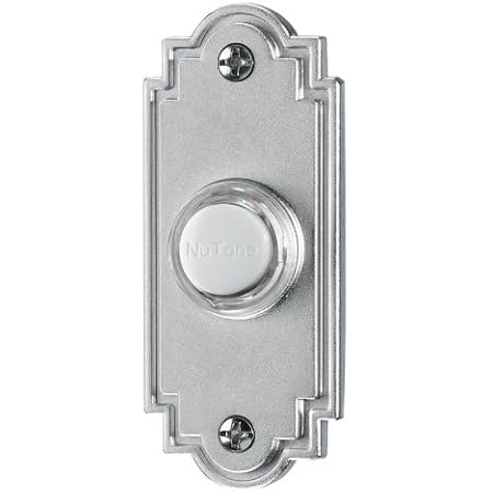NuTone PB27LSN Wired Lighted Door Chime Push Button, Satin Nickel ...
