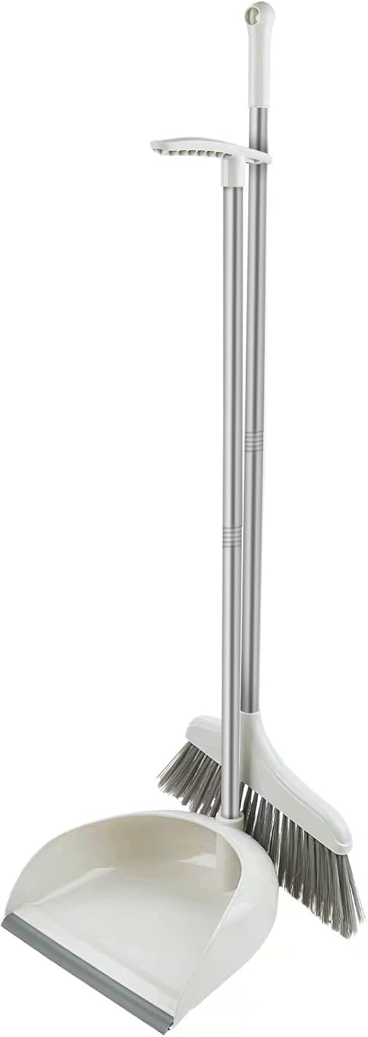 Roellgs Kit con scopa e paletta verticale, manico lungo, combinazione ...