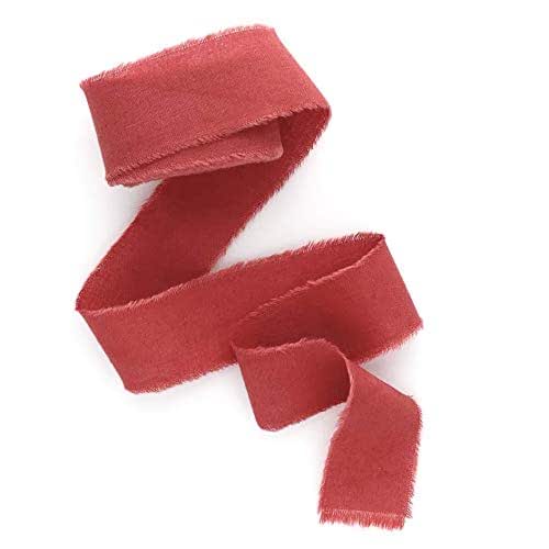 Amazon.com: Redwood ribbon 1/2" 1" 2" 3 inch wide 5yd cotton Frayed ...