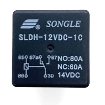 SLDH-12VDC-1C Power Relay 5 Pins 60A 14VDC Wide Foot Socket Type ...