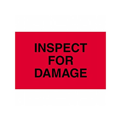 Amazon.com: Box Packaging "Inspect for Damage" Labels, 3" x 5" 500 Per ...
