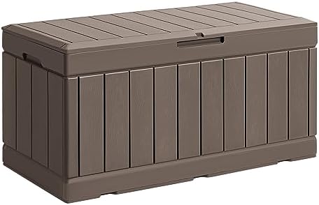 Amazon.com: GUNJI 85 Gallon Deck Box Outdoor Waterproof Large Resin ...