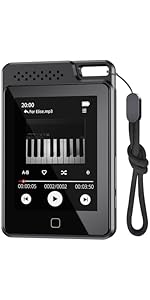 Lecteur MP3 32 Go avec Bluetooth 5.3, Super léger (30 g), autonomie ...