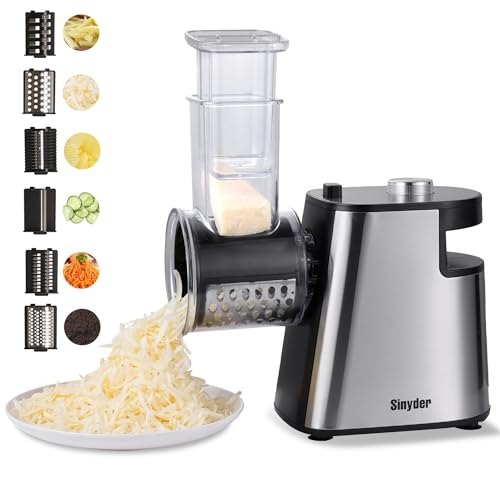Sinyder Electric Cheese Grater Upgraded, Maximum 400W Cheese Shredder ...