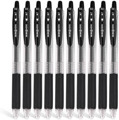 AmazonBasics Retractable Gel Ink Pens - Fine Point Pen, Black, 12-Pack ...