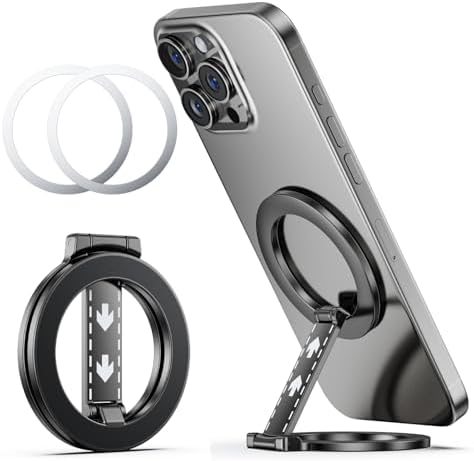 Amazon.com: Double Magnetic Ring Phone Holder – Attach to Any Iron ...