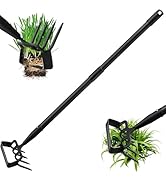 Amazon.com : Garden Hoe Tool, 2-in-1 Heavy Duty Dual-Head Weeding Tool ...