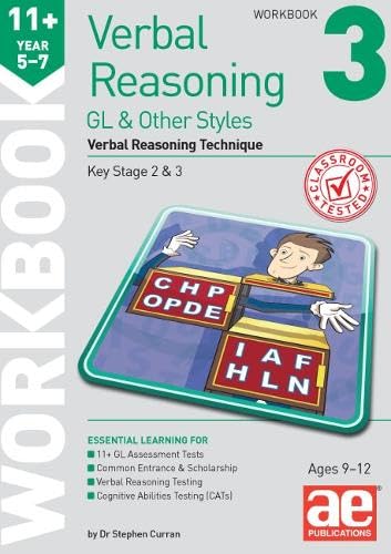 11+ Verbal Reasoning Year 5-7 GL & Other Styles Workbook 3: Verbal ...