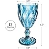 Amazon.com | ACASSA Royal Blue Wine Glasses, Embassy Goblet, Plastic ...