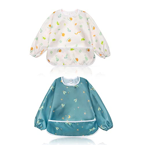 Little Dimsum Mess-Proof Baby Bibs|Infant Toddler Long Sleeve ...