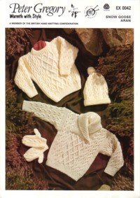 Peter Gregory Knitting Pattern 0042, Aran, Babys and Childrens Sweaters ...