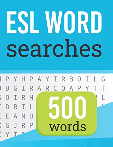 Amazon.com: ESL Word Searches: 500 English commonly used words TESOL ...