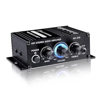 AK270 12V Mini HiFi Power Amplifier Audio Home Car Theater Amplifier 2 ...