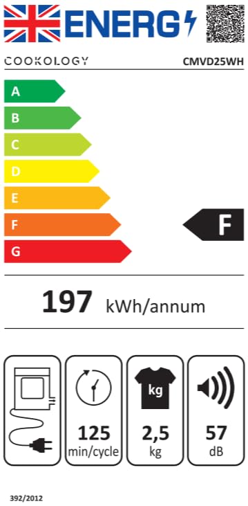 4KG Vented Tumble Dryer with 5 Drying Options, FOHERE 1200W Compact ...