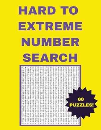 Hard to Extreme Number Search: with 60 Double Page Large Print Puzzles ...