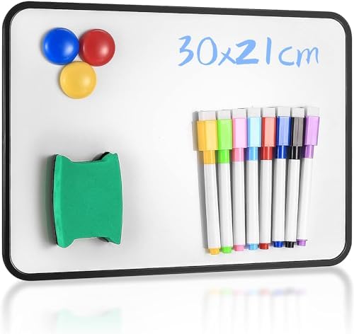 Mini-Whiteboard, A4, magnetisch, mit Stift und Radierer, trocken ...