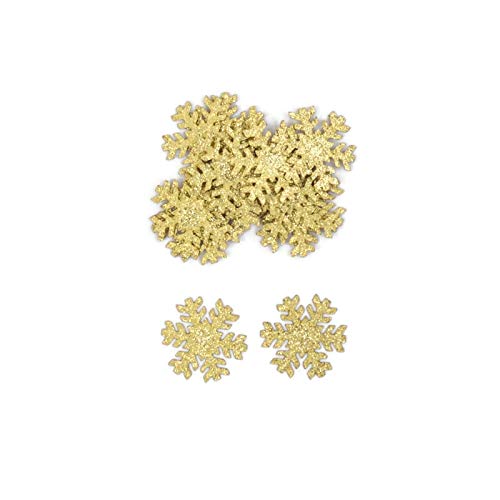 Amazon.com: Gold Glitter Paper Snowflake Confetti - 100 Pieces ...