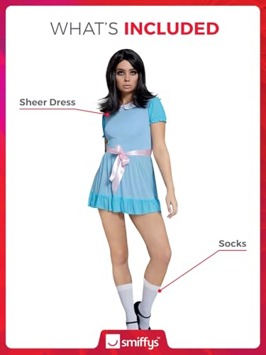 Smiffys Fever Freaky Twin Costume with Sheer Dress & Socks, Fever Fancy ...
