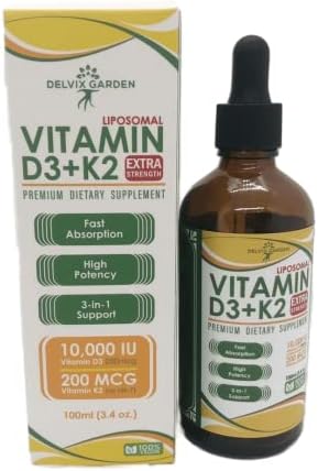 Amazon.com: Vitamin D3 K2 Drops for Adults: Liposomal Vitamin D3 K2 Liquid Drops Unflavored ...
