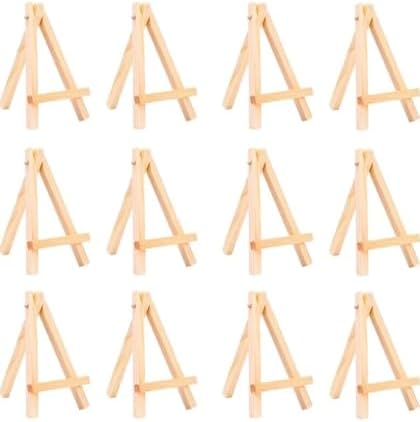Grandink 6 Inch (Set of 10) Mini Wooden Easel Stand Adjustable Small ...
