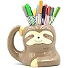 Amazon.com: MONMOB 3.9 Inch Ceramic Sloth Shaped Cup Pen Holder Pencil ...
