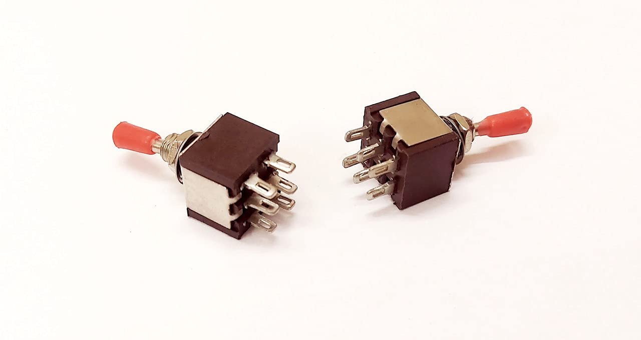 ERH India 2 Pcs Toggle Switch 6 Pin 2 Way 3A/5A AC 250V/125V DPDT Mini ...