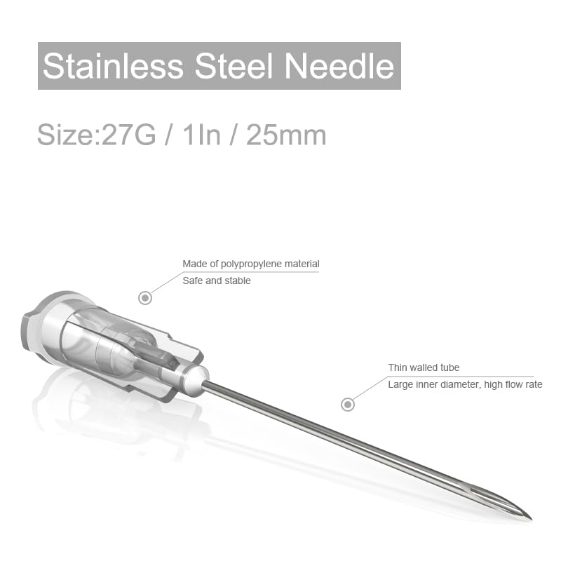 Snapklik.com : Himeland 27 Gauge 1 Inch Syringe Needles
