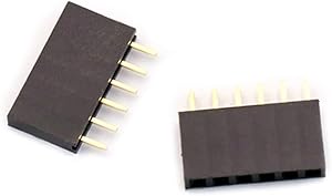 Amazon.com: V TELESKY 50PCS 2.54mm Pitch Single Row Female 2~13P PCB Socket Board Pin Header ...