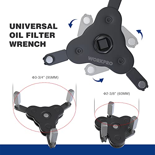 Snapklik.com : Universal Oil Filter Wrench Adjustable, Magnetic Oil ...