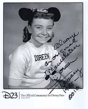 DOREEN TRACY (Mickey Mouse Club) 8x10 Celebrity Photo Signed In-Person ...