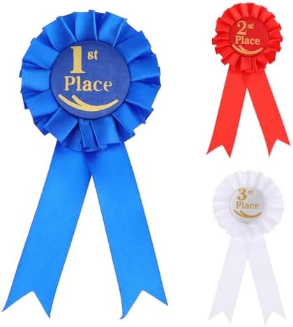 Amazon.com : Thinp Ribbon Award Set, 3 Pieces Rosette Ribbon Prize ...