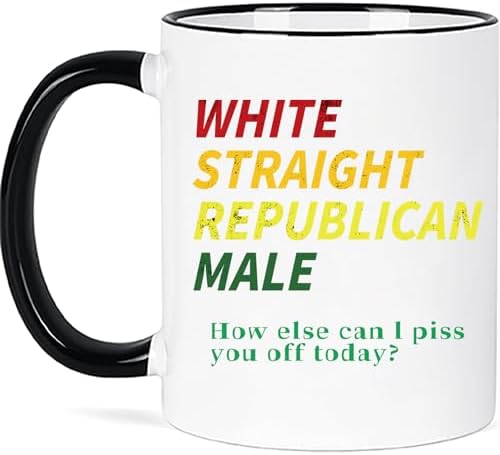 Amazon.com: Lxenrra Republican Coffee Mug for Men, White Straight Male ...