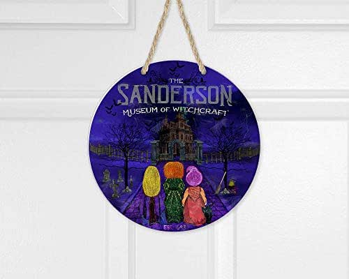 Amazon.com: Sanderson Museum of Witchcraft Halloween Door Hanger Sign ...