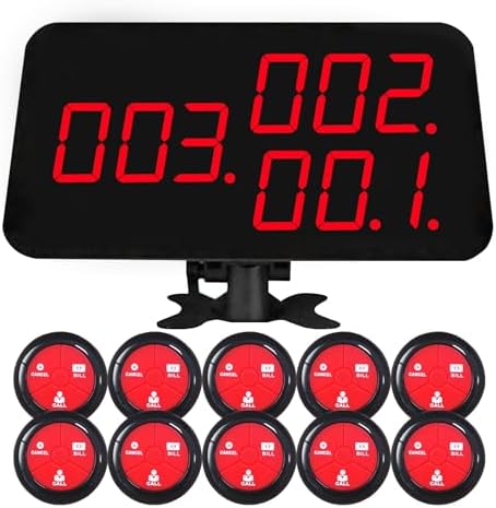 Amazon.com: SINGCALL Restaurant Pager System Waiter Calling System ...