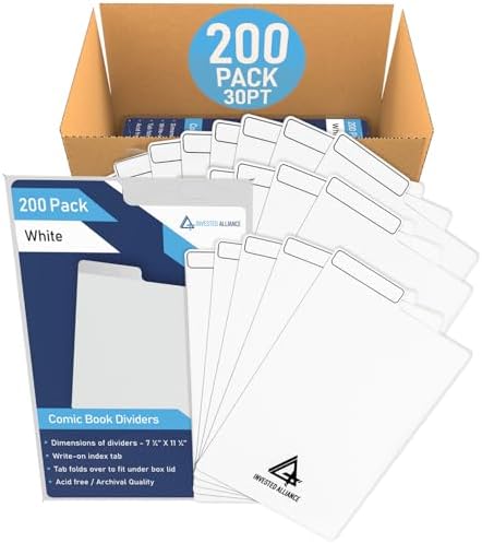 Amazon.com : White Comic Book Dividers (200 Pack) | 30PT Polyethylene ...