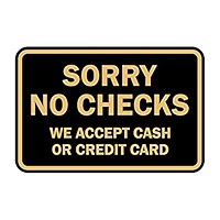 No Checks Accepted Sign