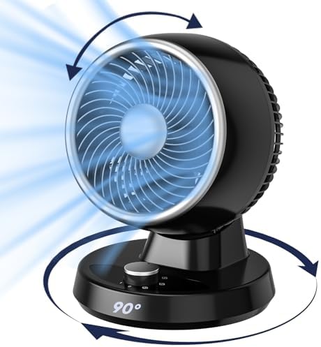 Amazon.com: Auertech Small Desk Fan, 12" Quiet Oscillating Table Fan ...