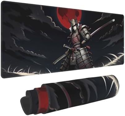 Amazon.com : Japanese Landscape Desk Mat Post Moonlight Samurai Mouse ...