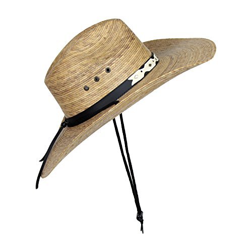 Large Mexican Palm Leaf Cowboy Hat with Chin Strap, Sombreros de Hombre ...