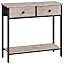 Amazon.com: HOOBRO 29.5" Narrow Console Table with 2 Fabric Drawers, Small Entryway Table with 2 ...