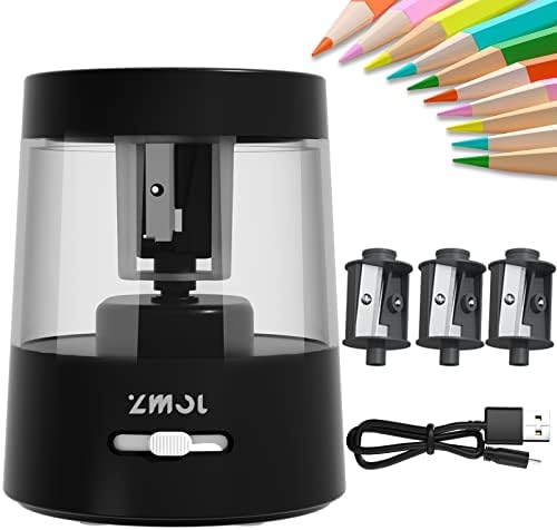 ZMOL Electric Pencil Sharpeners Battery Operated,Portable Small Battery ...