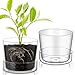 Amazon.com : Singhoow 2 Pcs 6 Inch Glass Planter with Drainage Hole and ...