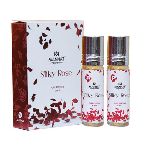 Silky Rose combo Attar, Concentrated Pure Perfume Oil 6 ML Roll On pack ...